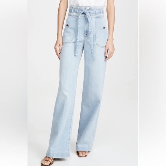Frame Denim | Pants & Jumpsuits | Frame Ali Wide Leg Triple Waist Tie ...